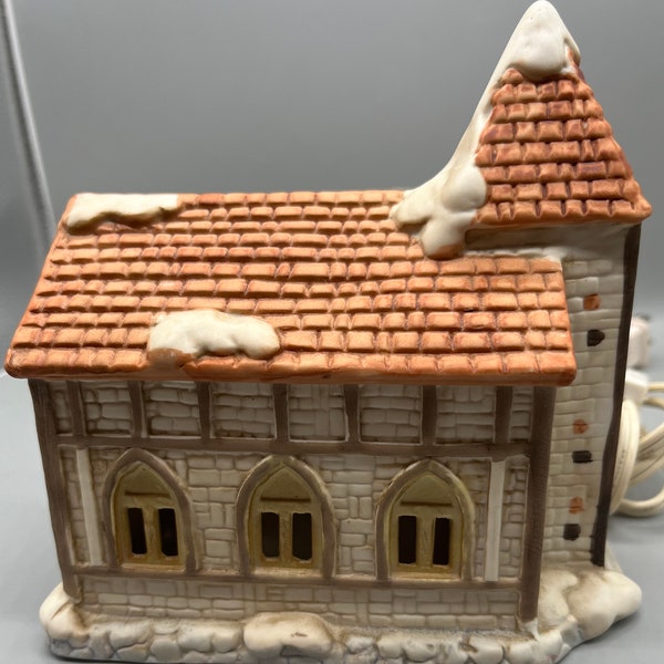 Lighted Ceramic Church - Etsy
