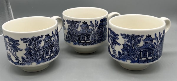 Blue Willow Cup, Vintage Blue Willow Inspired Pattern, Blue Willow Mug ...