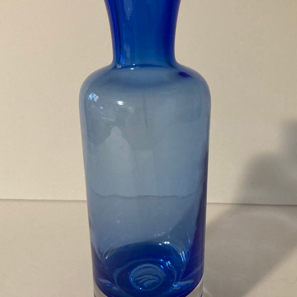 Blue Art Glass Vase - Etsy