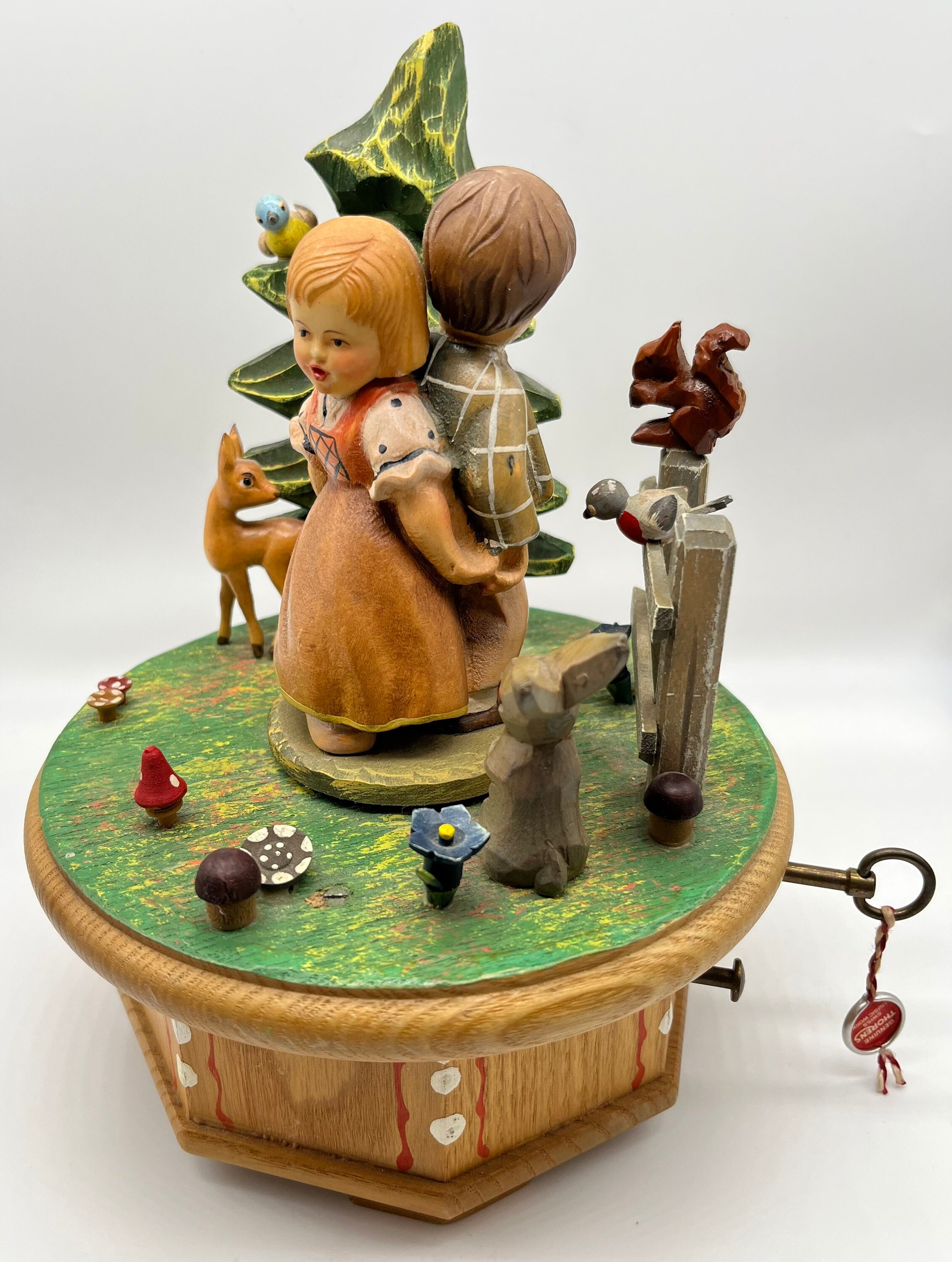 Thores Swiss Music Box Boy and Girl Dancing With Animals - Etsy