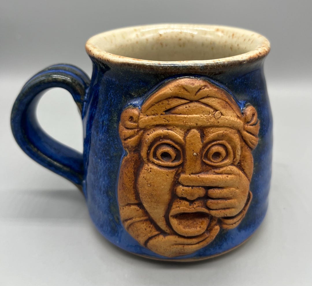 Funny Face Studio Pottery Mug Humorous Ceramic Mug - Etsy