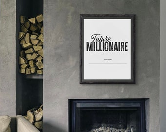 Millionaire Sign - Etsy