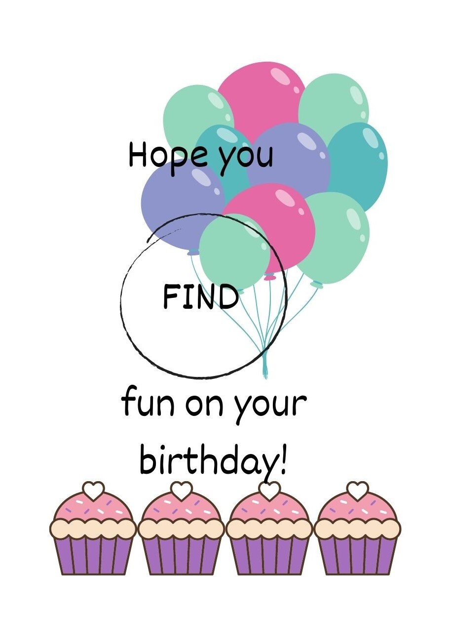 Printable Personalized Word Search Card Word Search Greeting Card ...