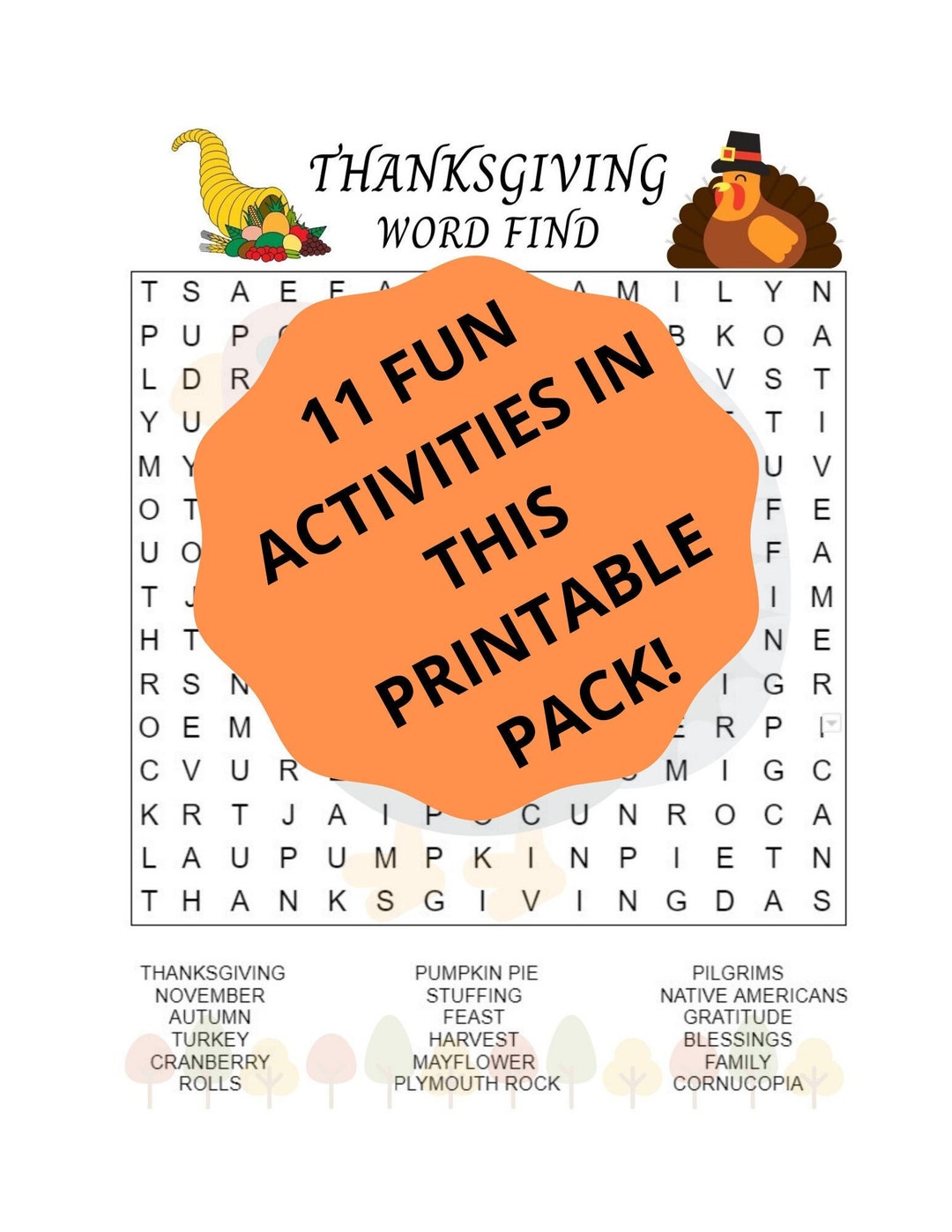 Thanksgiving Fun Pack - 11 Pages of Fun Thanksgiving Activities for ...
