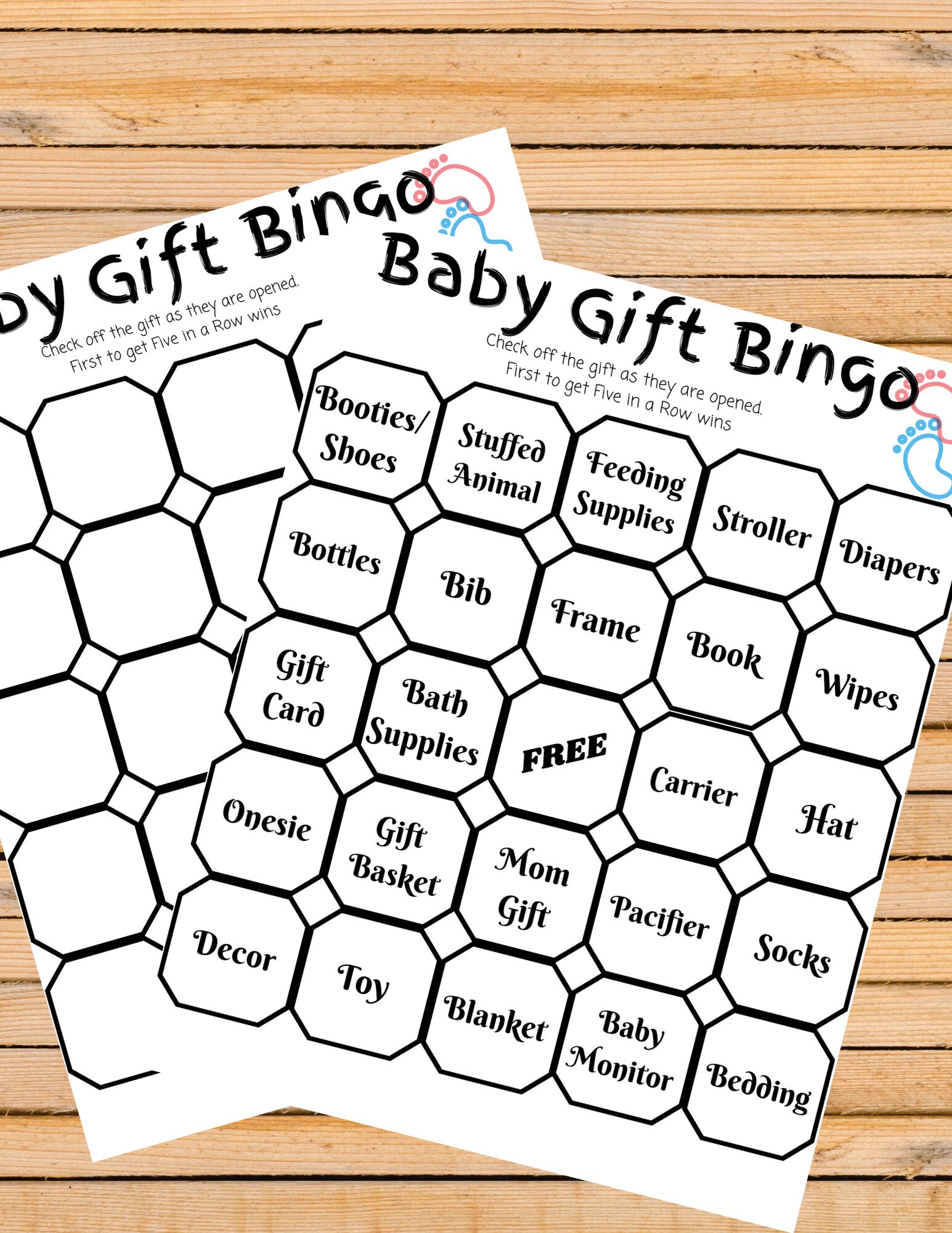 Baby Gift Bingo - Fun Baby Shower Game - Comes With 30 Bingo Cards Plus ...