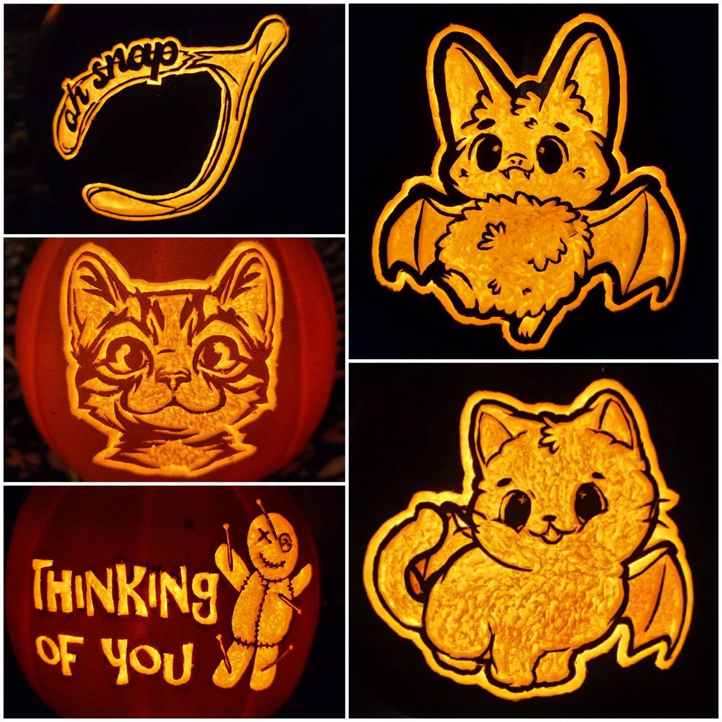 Cute Cat Pumpkin Stencils