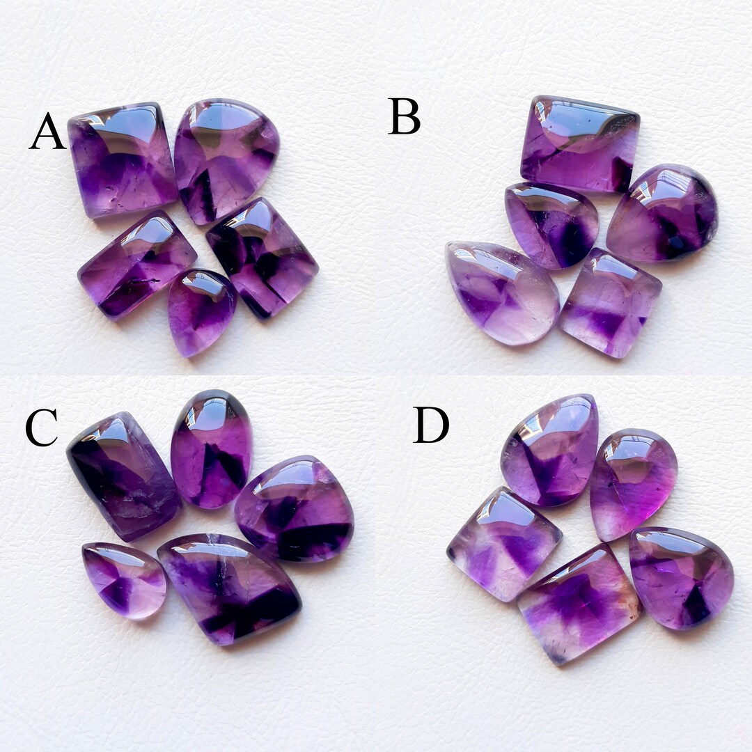 Trapiche Amethyst Cabochon 5 Pieces Loose Gemstone Lot - Etsy