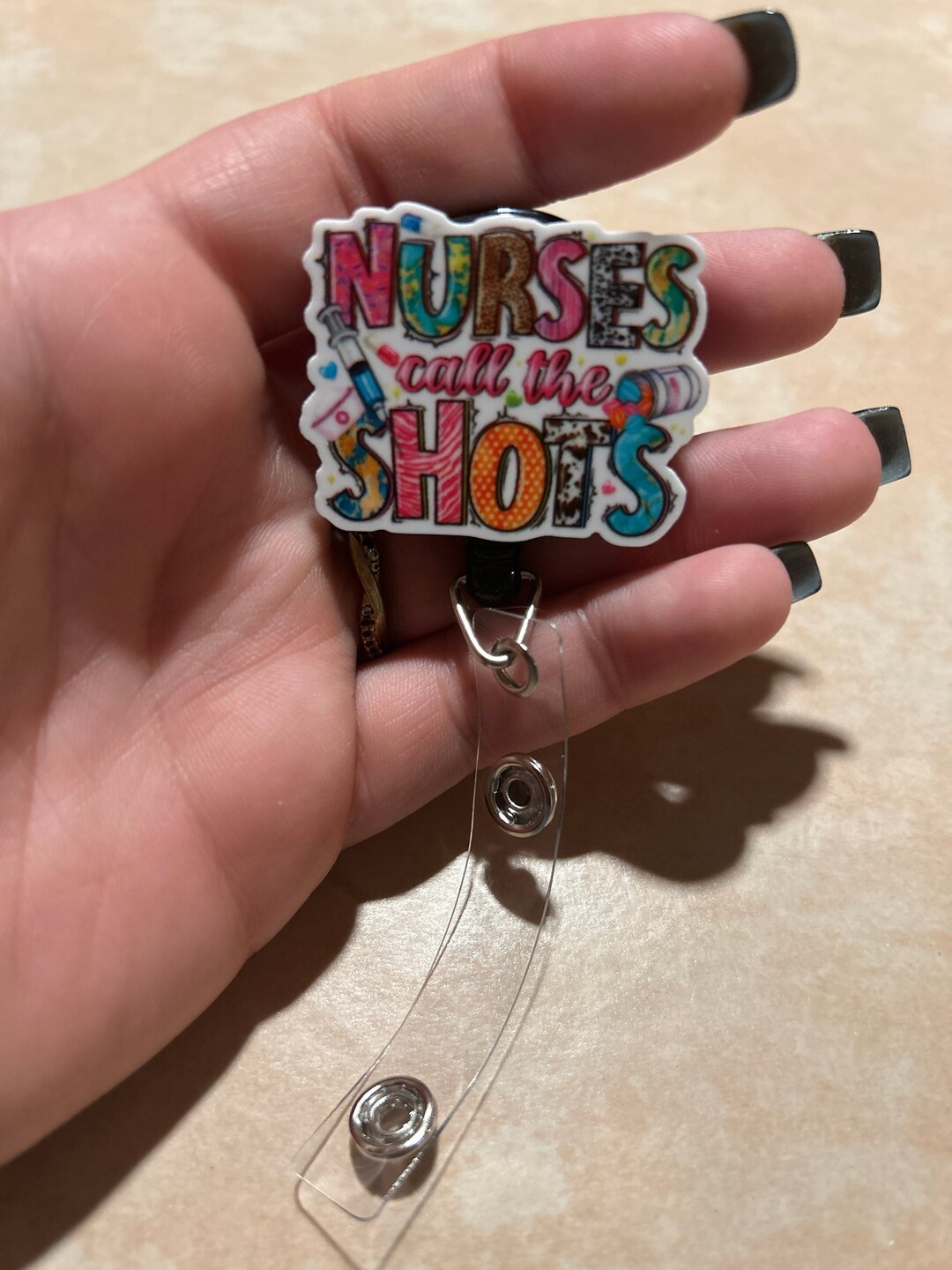 Nurses Call the Shots Badge Reel - Etsy