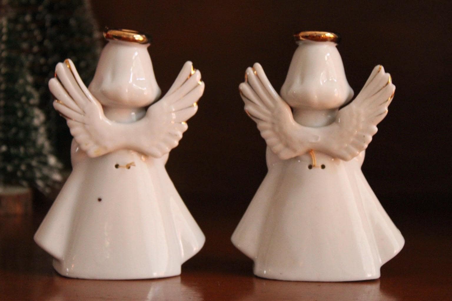 Enesco Angels With Harp and Candle - Etsy