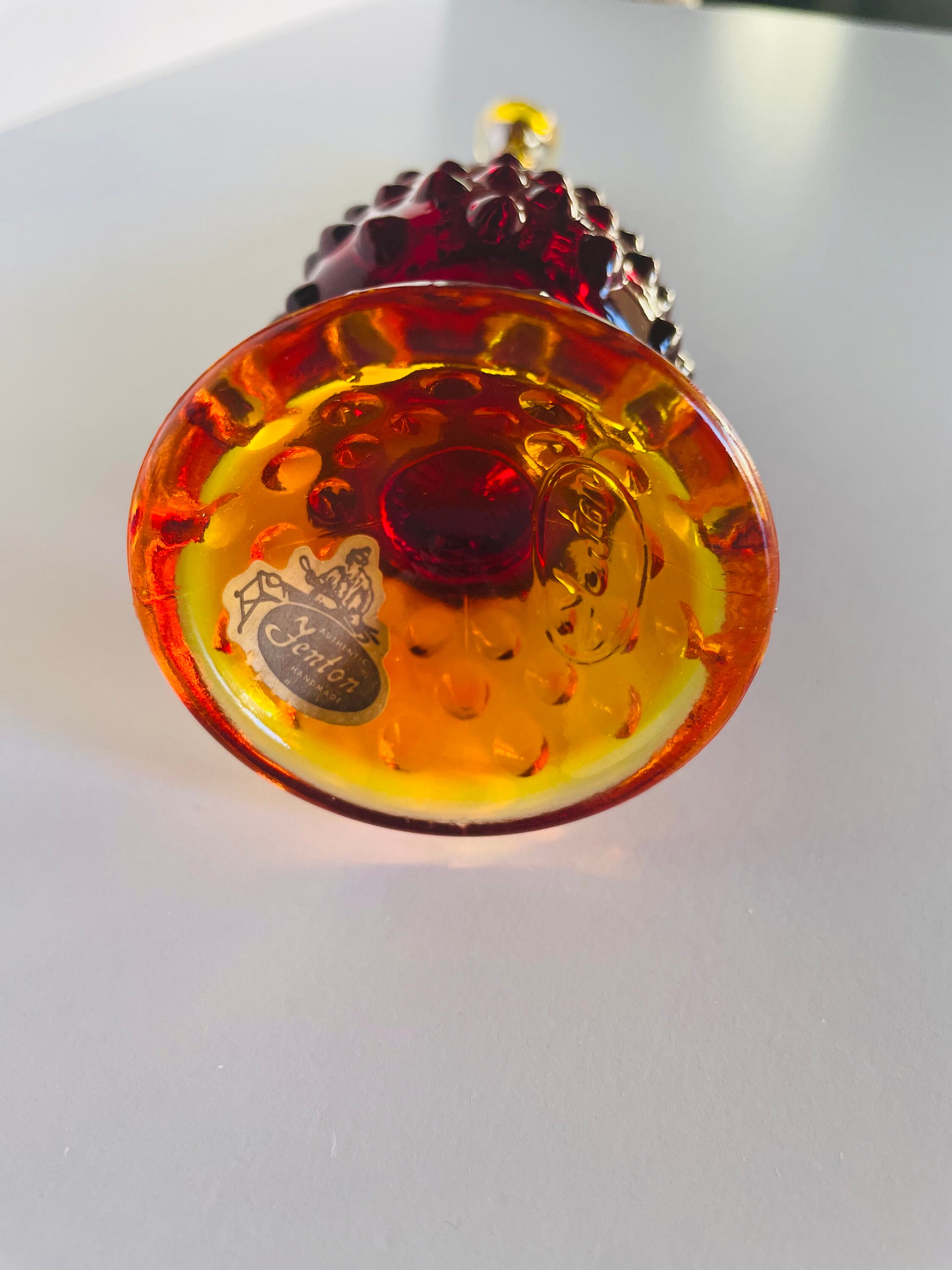 Vintage Fenton Ruby Red Amberina Hobnail Bud Vase - Etsy