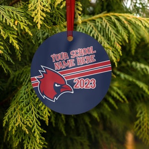 Custom School Ornament - Your School Name, Mascot & Colors! Add Your ...