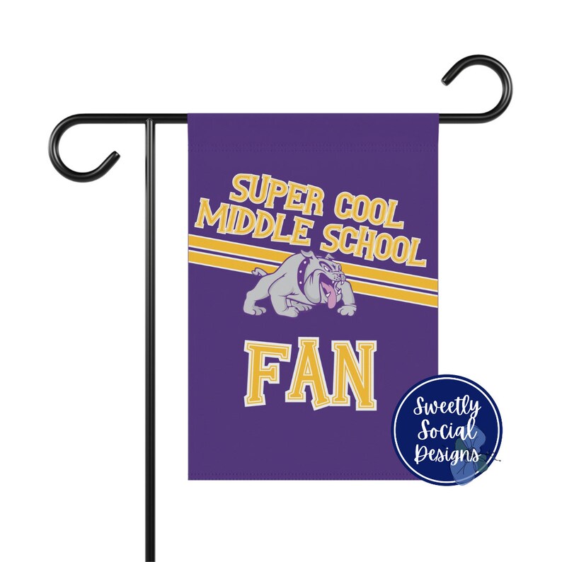 Custom School Flag, Garden & House Banner - Your School Name, Mascot ...