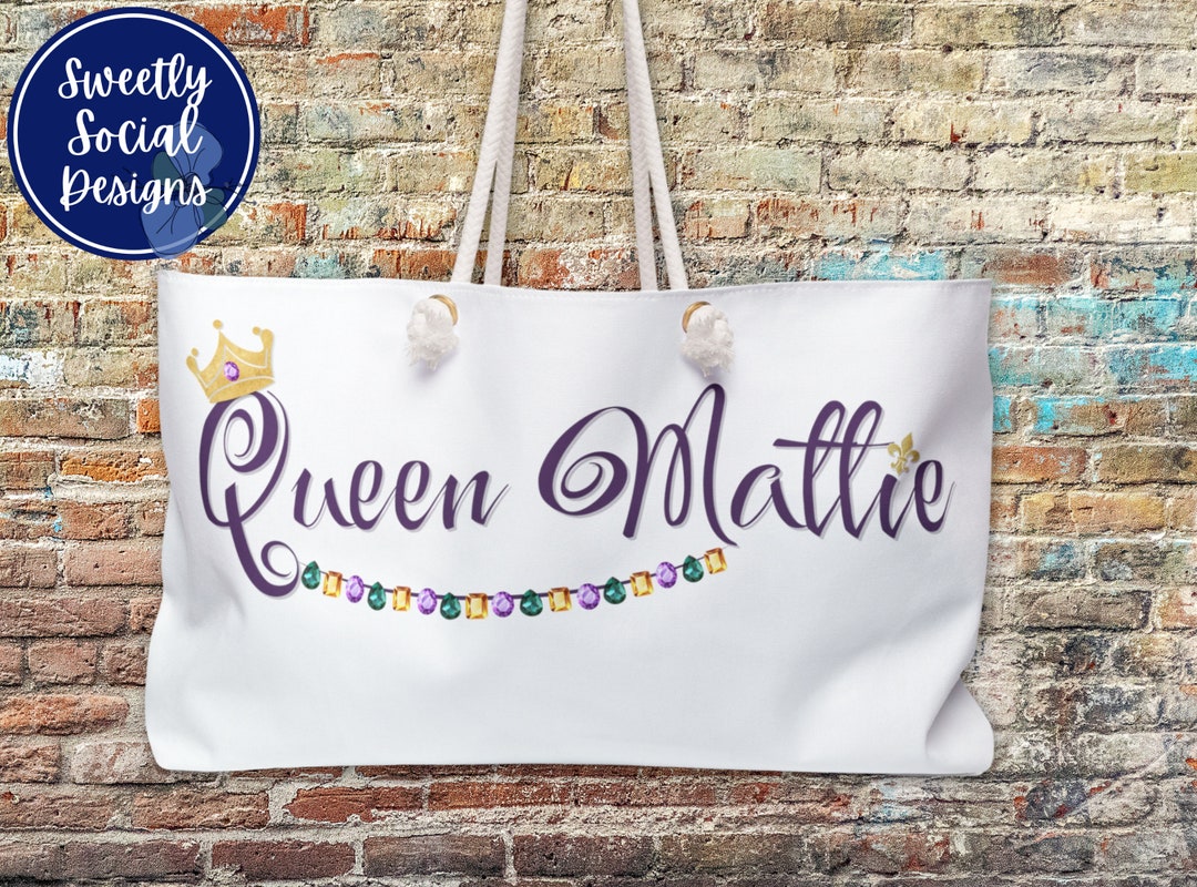 Mardi Gras Queen or King Weekender Bag Great Customizable Gift ...
