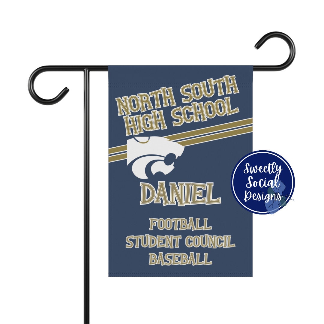 Custom School Flag, Garden & House Banner - Your School Name, Mascot ...