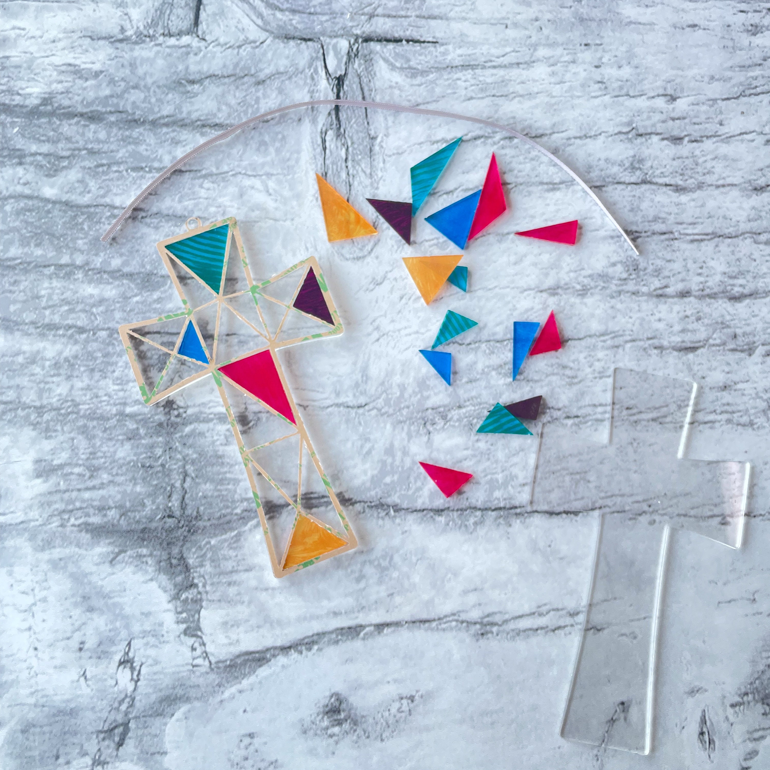 Christian Stain Glass Cross Craft Kit | Youth Group Activity | Sunday ...