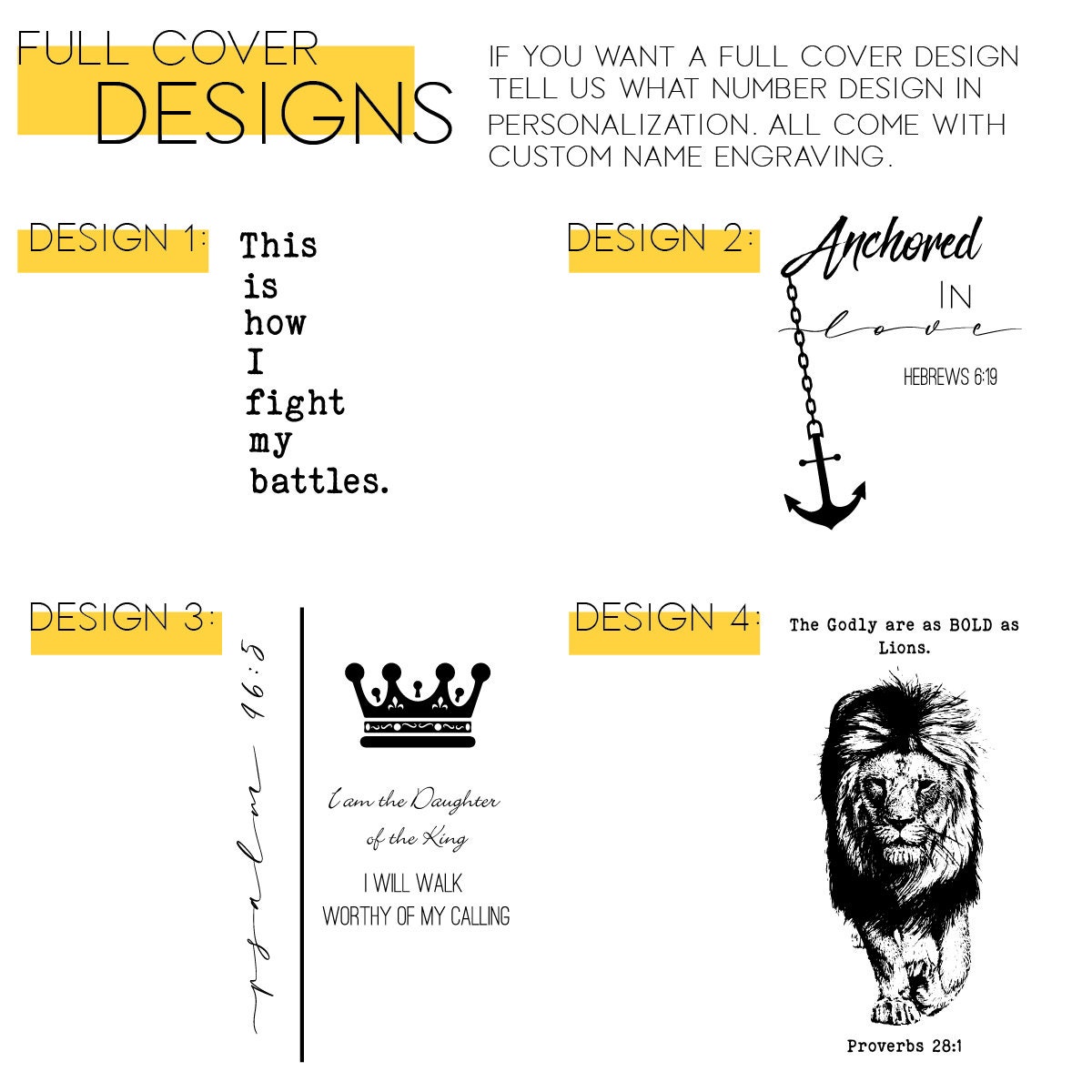 Custom Bible Covers | Name Engraved Cover | Personalized Bible ...