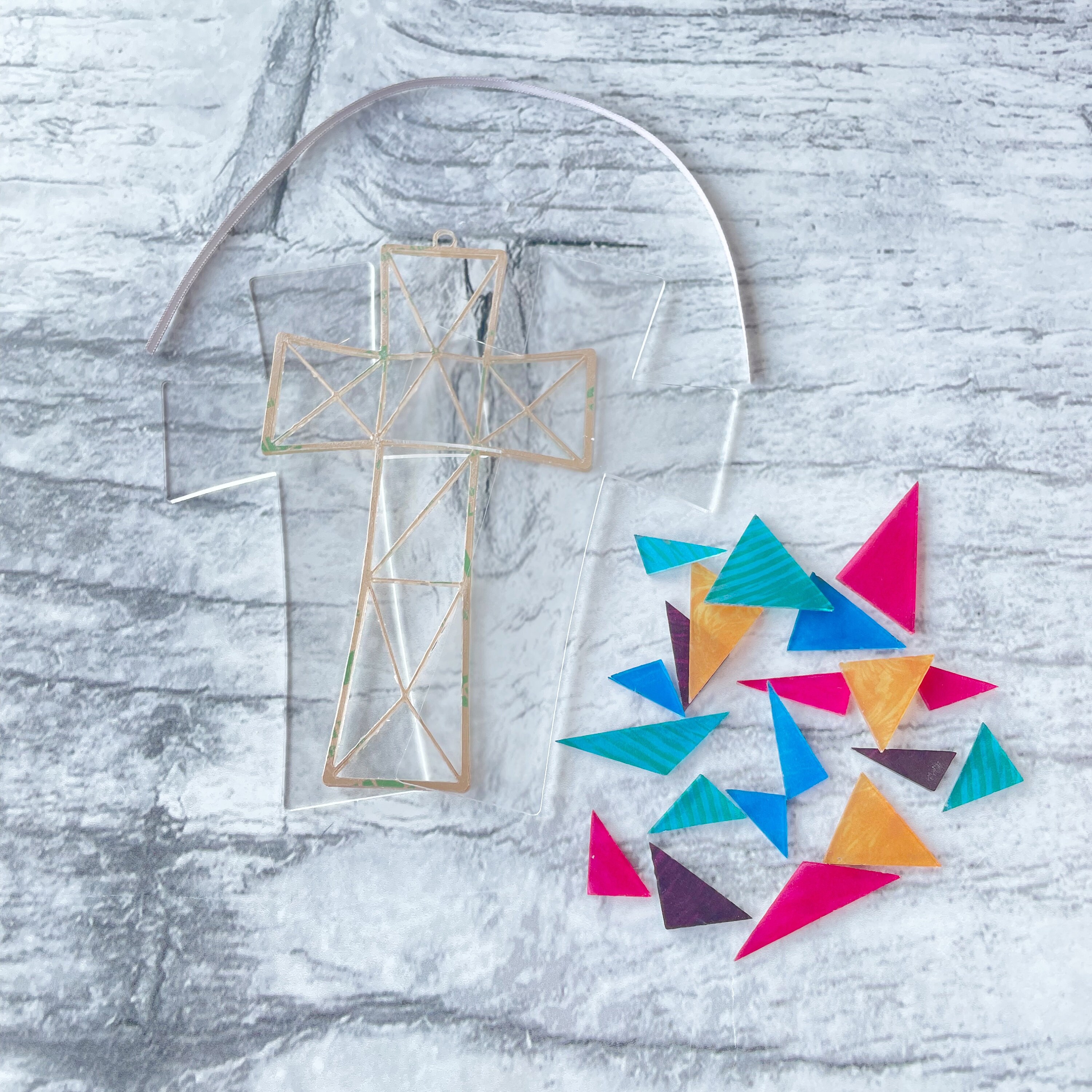 Christian Stain Glass Cross Craft Kit | Youth Group Activity | Sunday ...