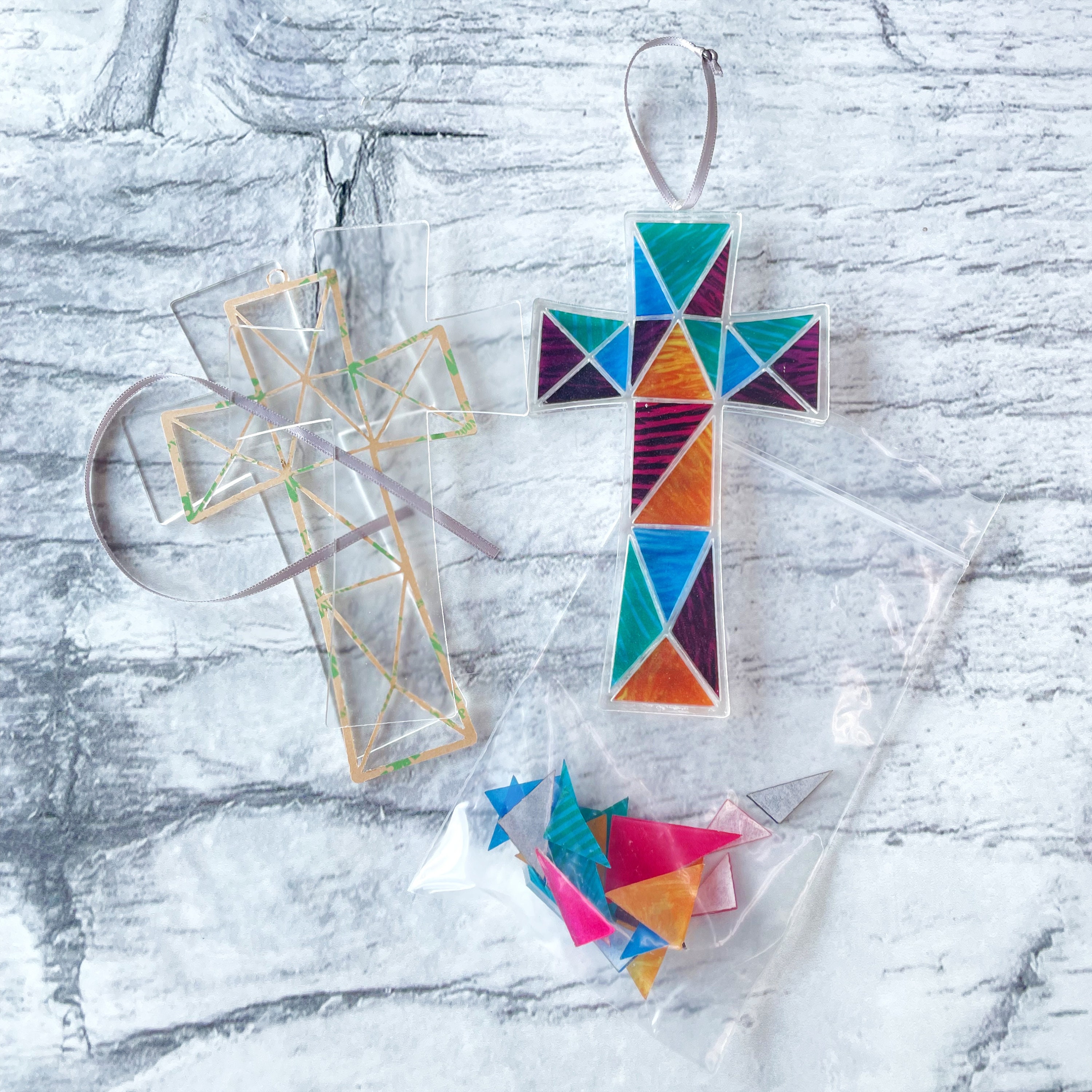 Christian Stain Glass Cross Craft Kit | Youth Group Activity | Sunday ...