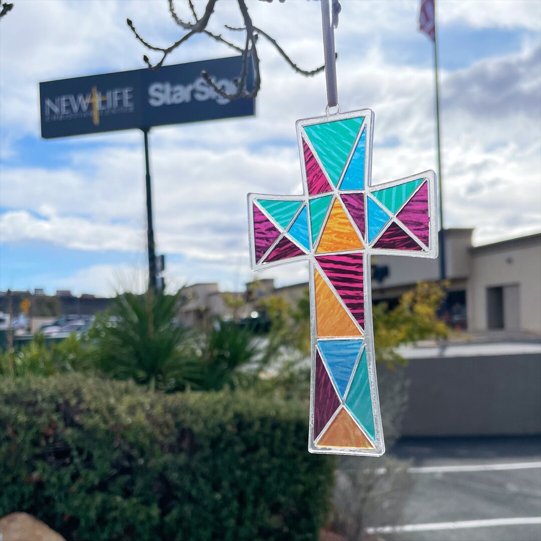 Christian Stain Glass Cross Craft Kit | Youth Group Activity | Sunday ...