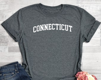 Connecticut Map Shirt, Connecticut State T-shirt, Connecticut Heart ...