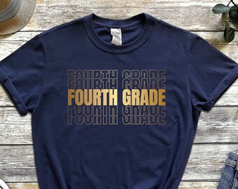 Teacher Grade Level Shirts Kinder Squad First Grade Second Third Fourth ...