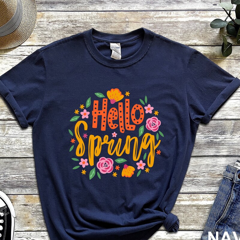 Hello Spring Shirt - Etsy