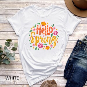 Hello Spring Shirt, Spring Season T-shirt, Cute Spring Tee for Mom ...