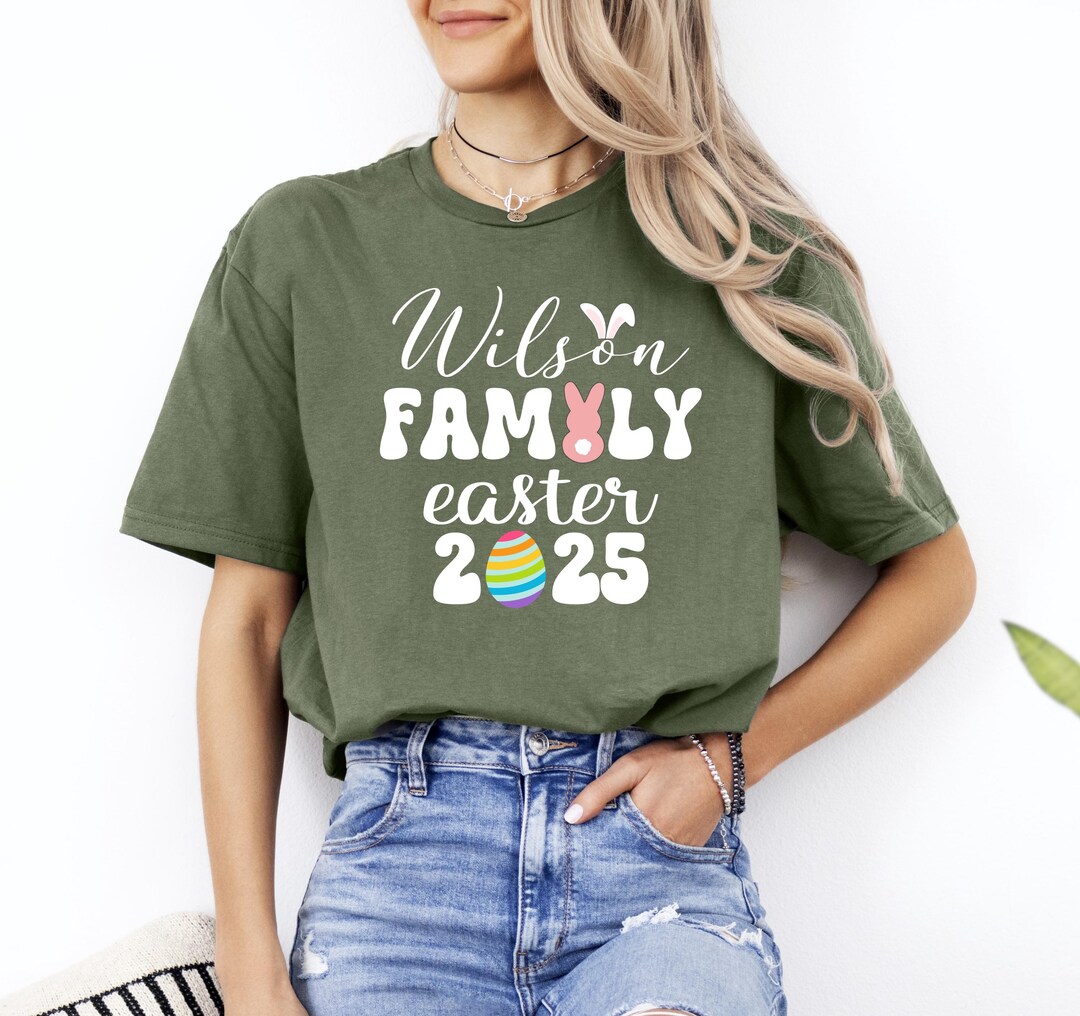 Custom Family Easter 2025 Shirt, Custom Easter Shirt, Easter Family ...