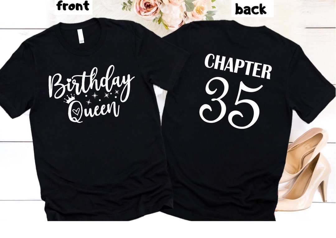 Birthday Queen Shirt, 35th Birthday Party Shirts, 35th Birthday Squad ...
