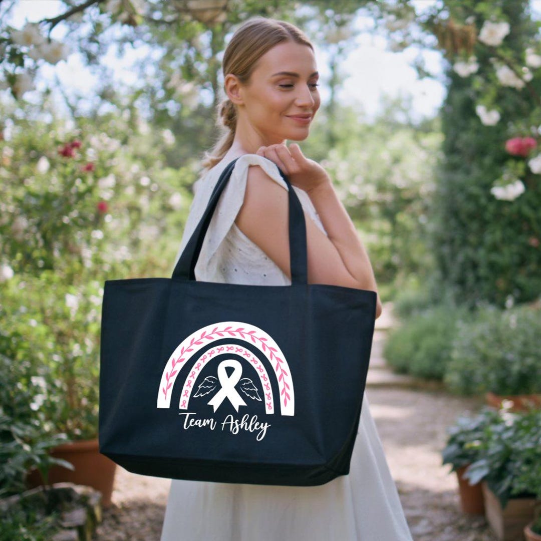 Custom Cancer Awareness Tote Bag: Cancer Warrior Gift - Etsy