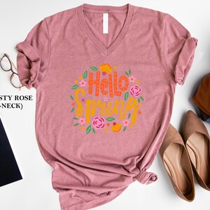Hello Spring Shirt, Spring Season T-shirt, Cute Spring Tee for Mom ...