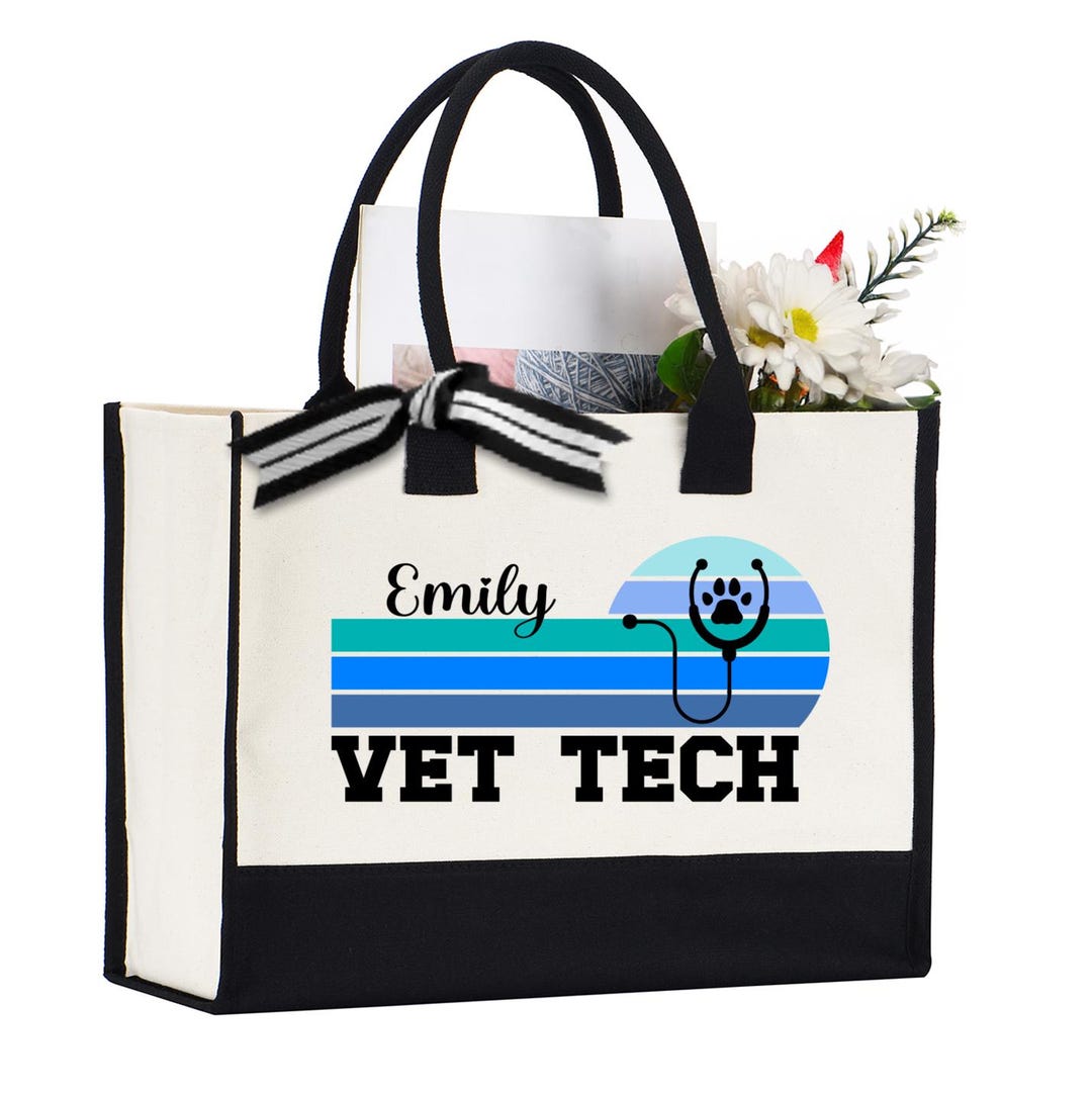 Custom Vet Tech Tote Bag: Personalized Veterinarian Gift - Etsy