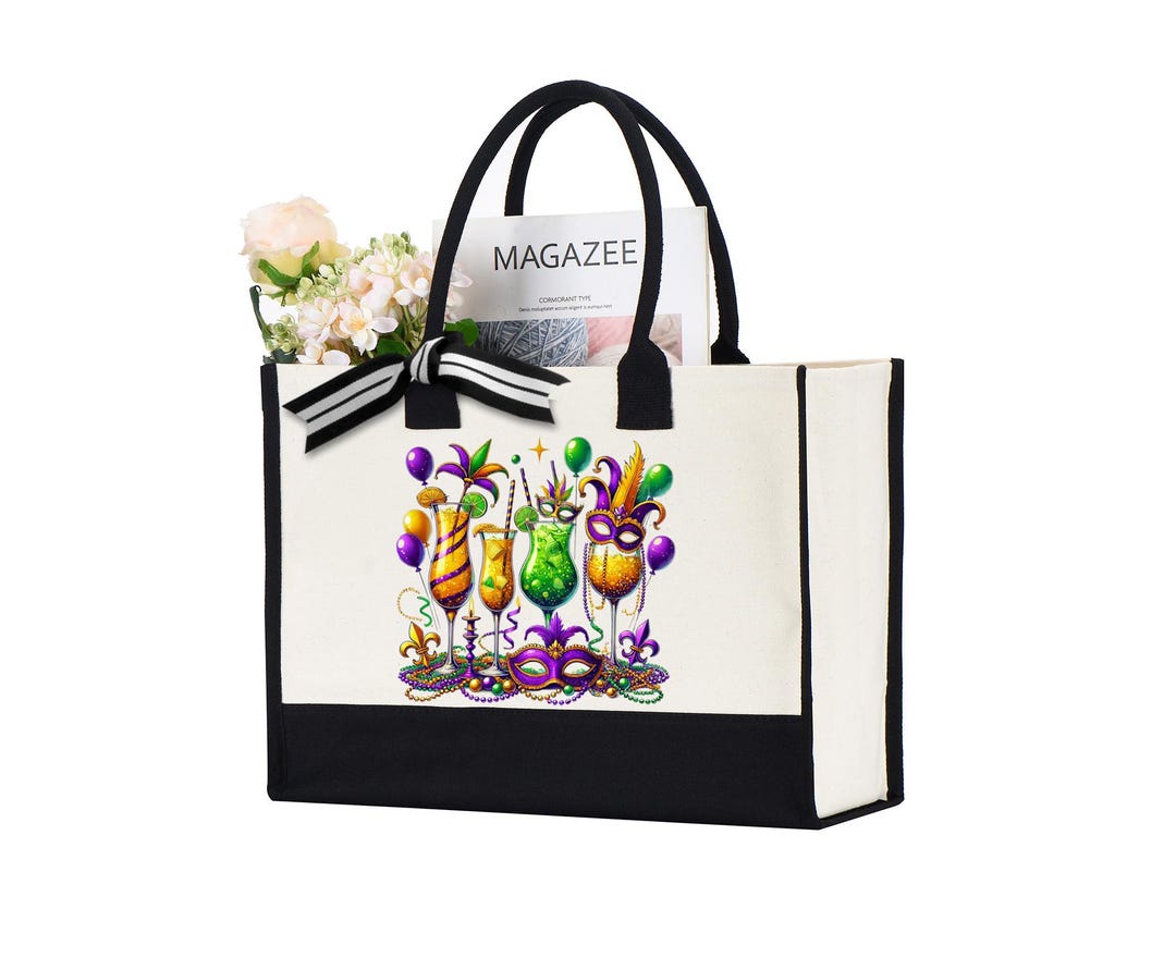 Mardi Gras Tote Bag, Mardi Gras Gift, Mardi Gras Carnival Bag, Fat ...