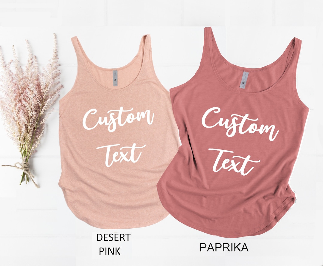 Personalized Text Tank Top, Custom Your Own Tank With Text, Workout ...