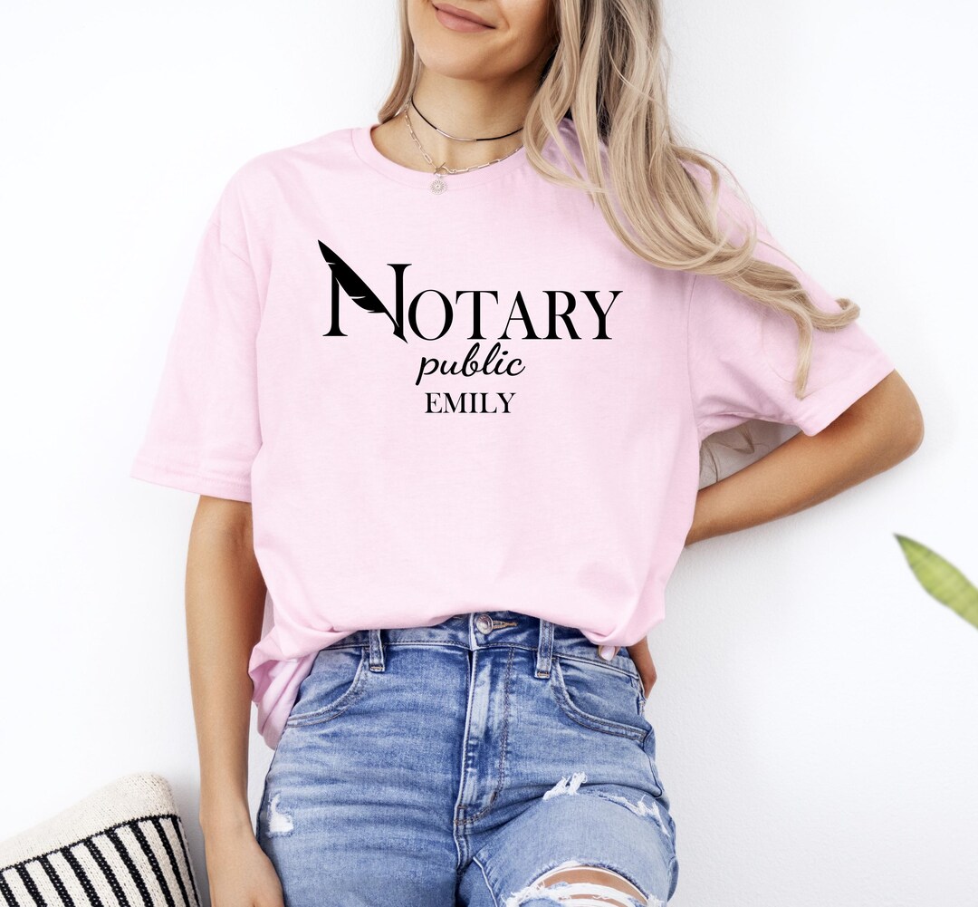 Custom Notary Public T-shirt: Personalized Real Estate Gift - Etsy