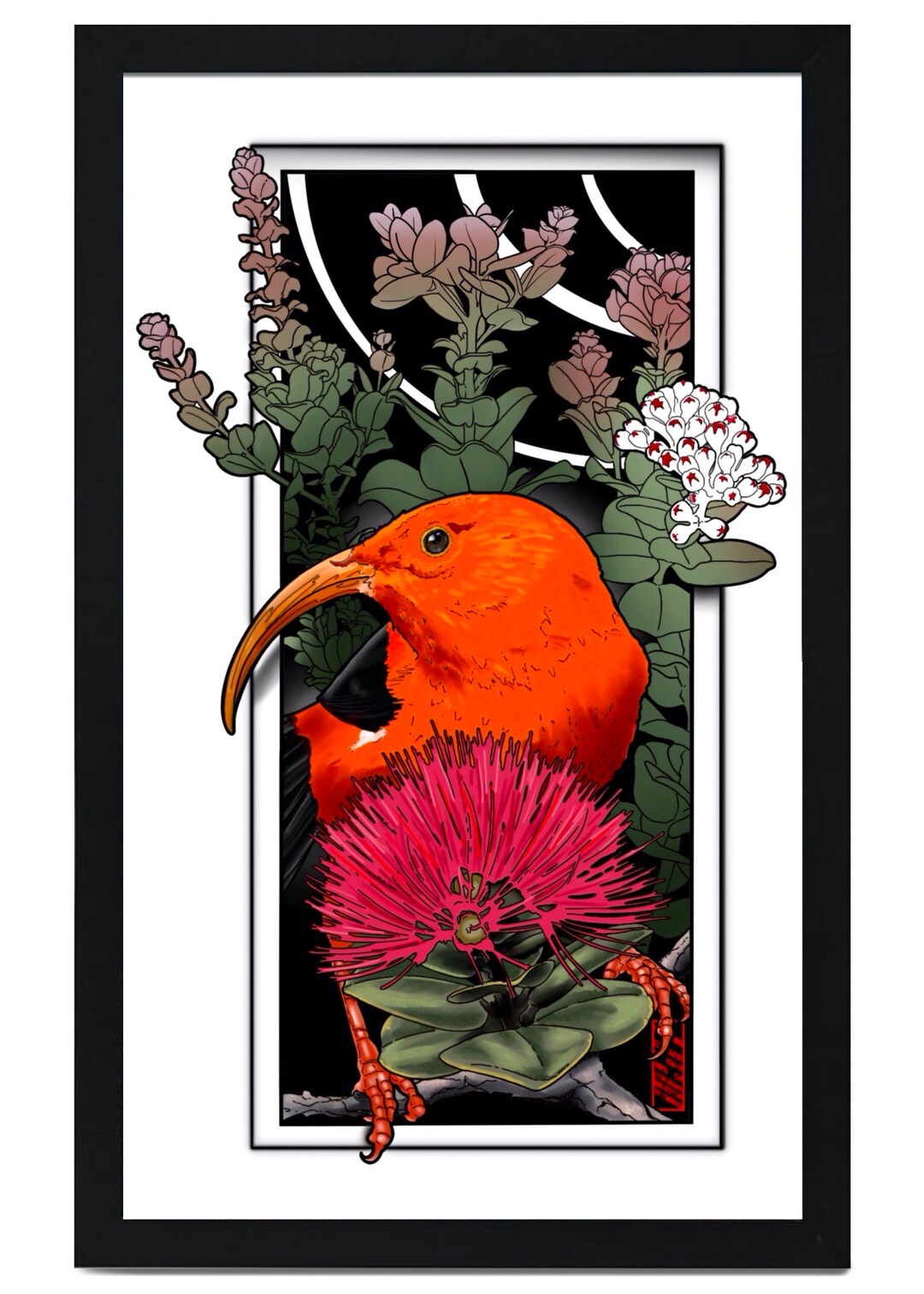 I’iwi on Ohia - Etsy