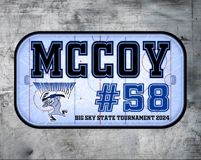 DIGITAL Hockey Door Sign or Locker Tag. - Etsy