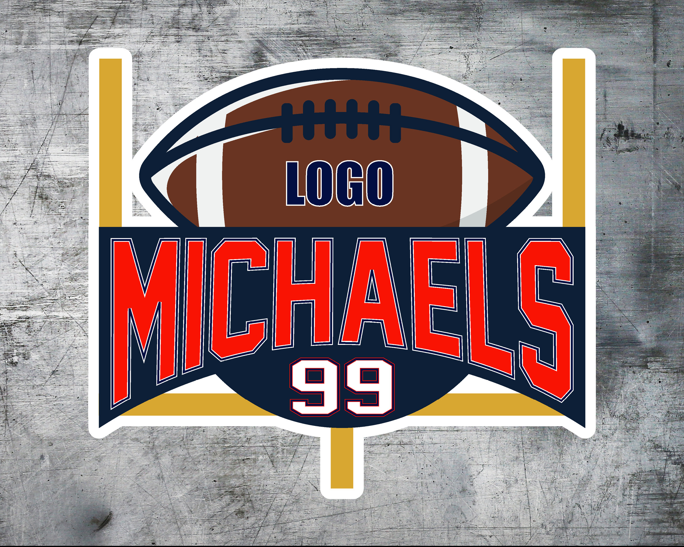 DIGITAL Football Door Sign or Locker Tag. - Etsy