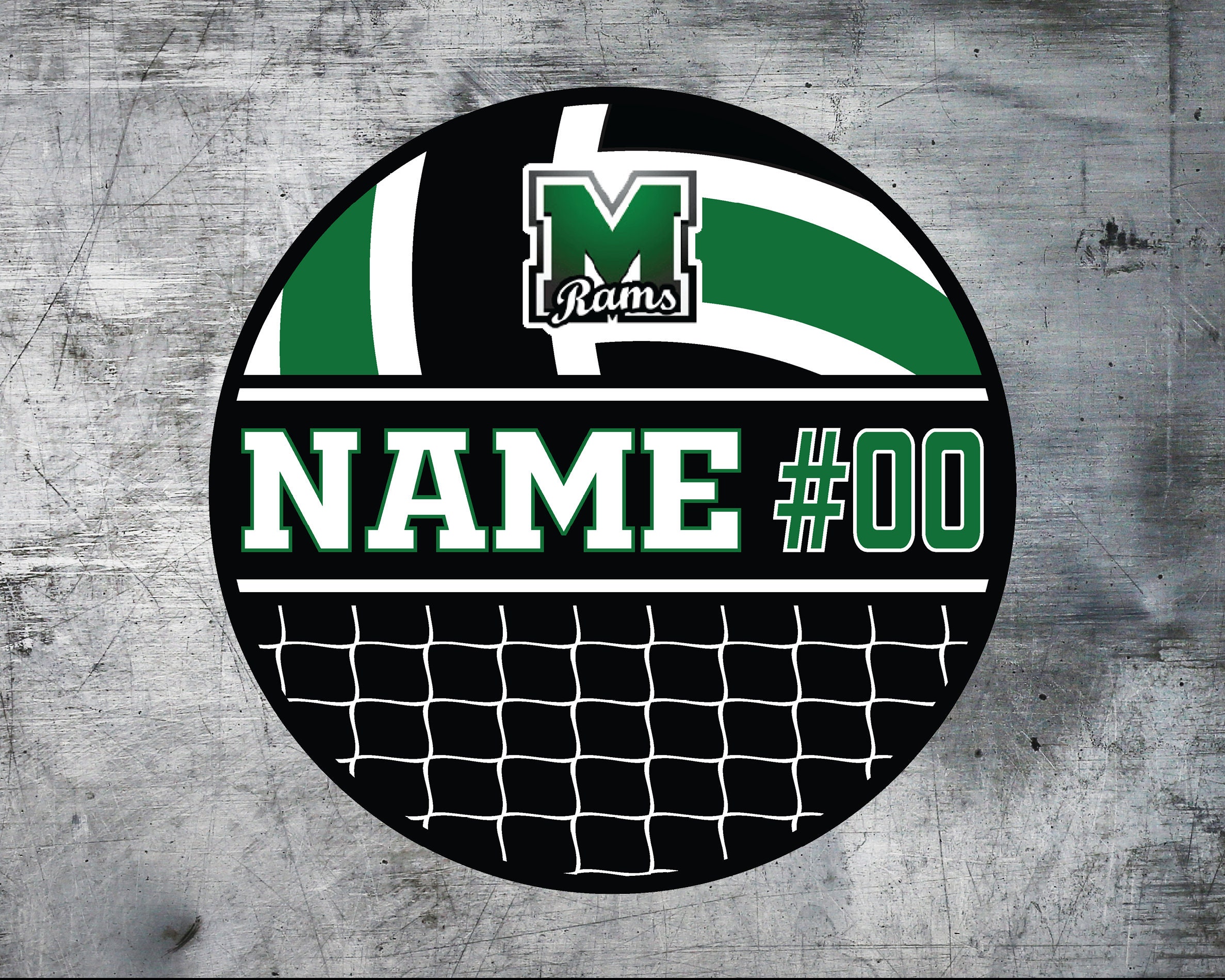 DIGITAL Volleyball Door Sign or Locker Tag. - Etsy