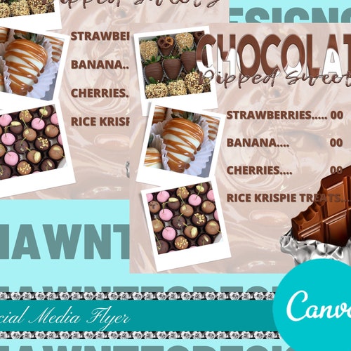 BAKING DESSERT Flyer Template Cake Dessert Sweets Sweet Canva - Etsy