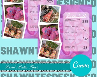 Sweets Price List Template - Etsy
