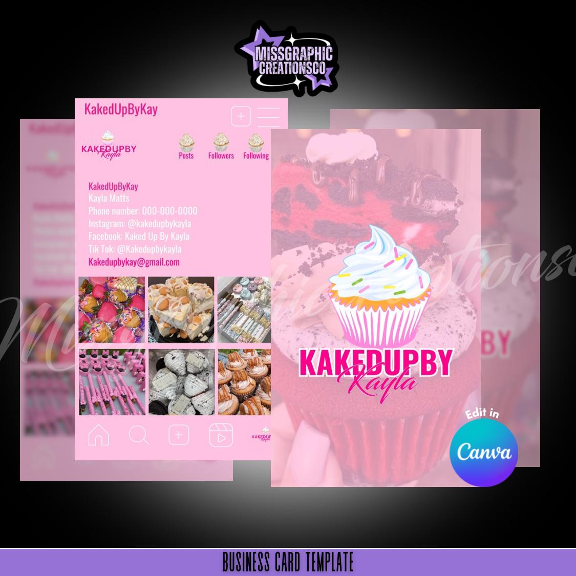 Baker Business Card Template - Etsy