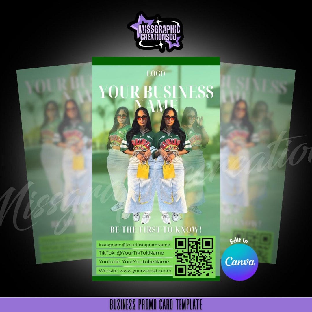 Youtube Promo Postcard Template - Etsy