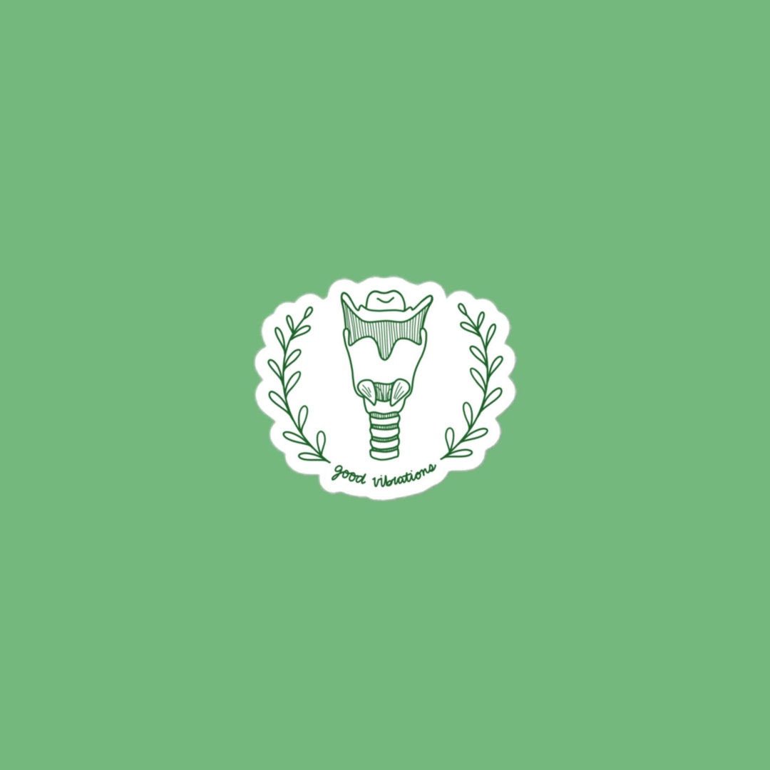 Good Vibrations Larynx Sticker: Green SLP Gift - Etsy