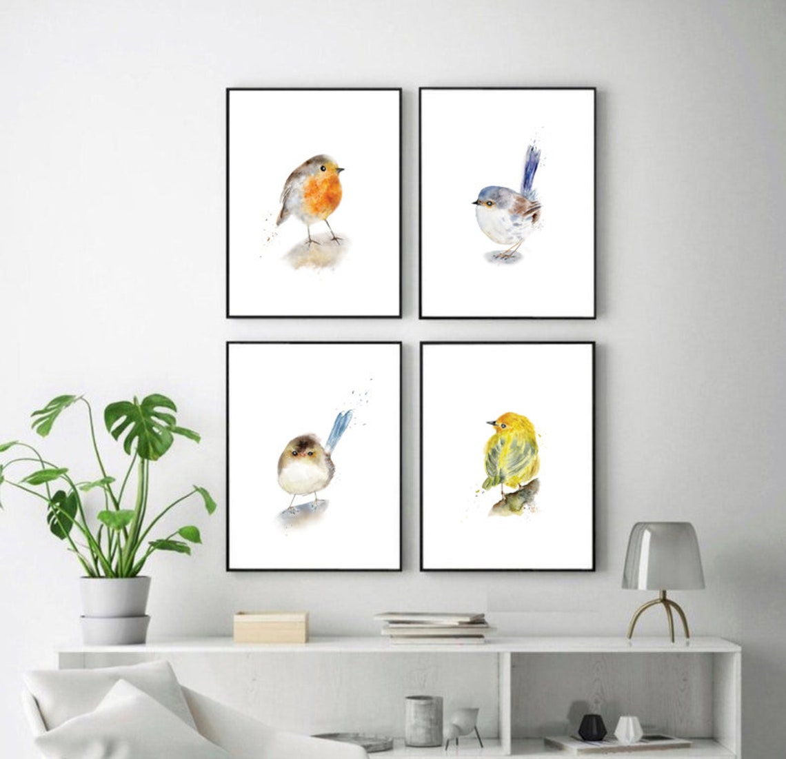 Bird Wall Art Bird Art Printablewatercolor Paintingbird - Etsy