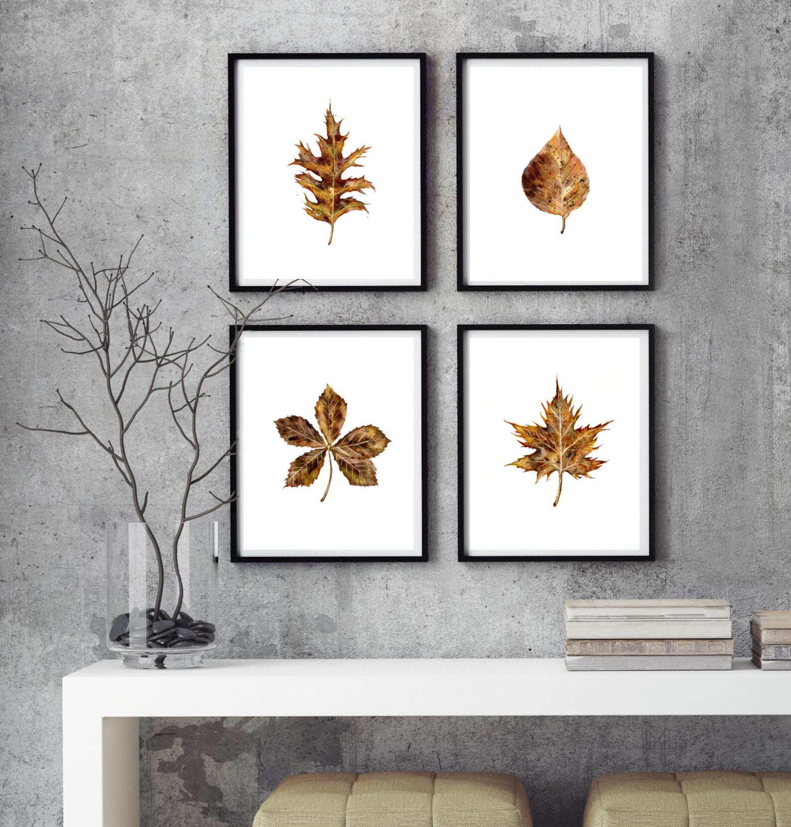 Fall Leaves Printable Dry Leaf Artfall Leaves Watercolor - Etsy