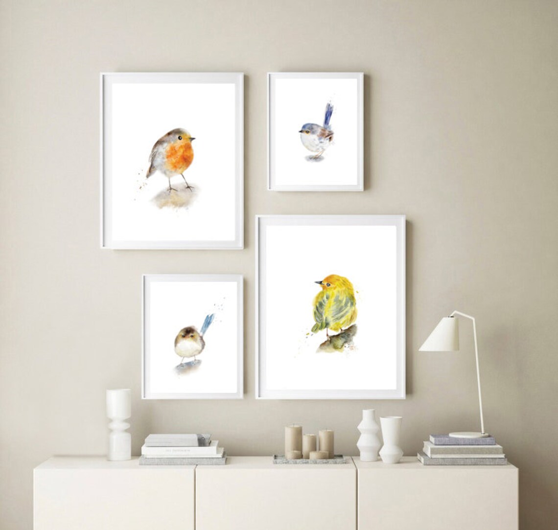 Bird Wall Art Bird Art Printablewatercolor Paintingbird - Etsy