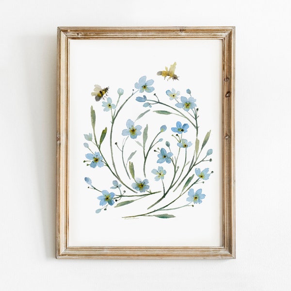 Forget Me Not Art - Etsy