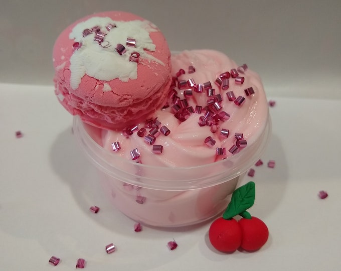 Cherry Macaron Slime scented diy Slime, Butter Slime, Gift, Party Favor - Etsy