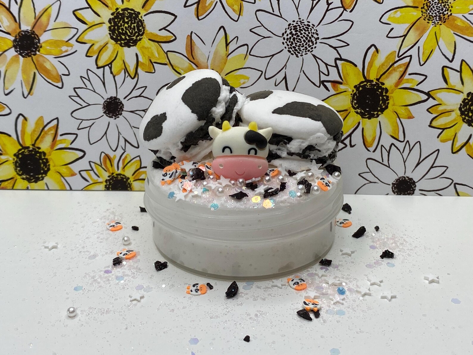 Cow Macaron Slime 3 Oz. scented Slime, Diy Slime, Snow Fizz Slime, Gift ...